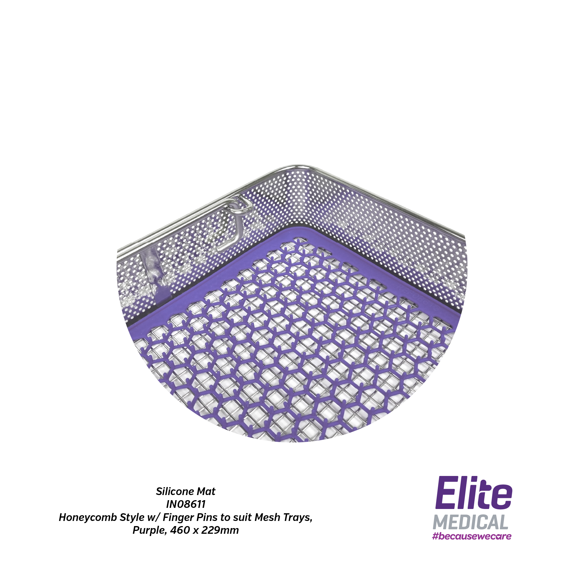 STERIS® Silicone Pin Mat (Honeycomb Style, Purple, 460 x 229mm) - Elite ...