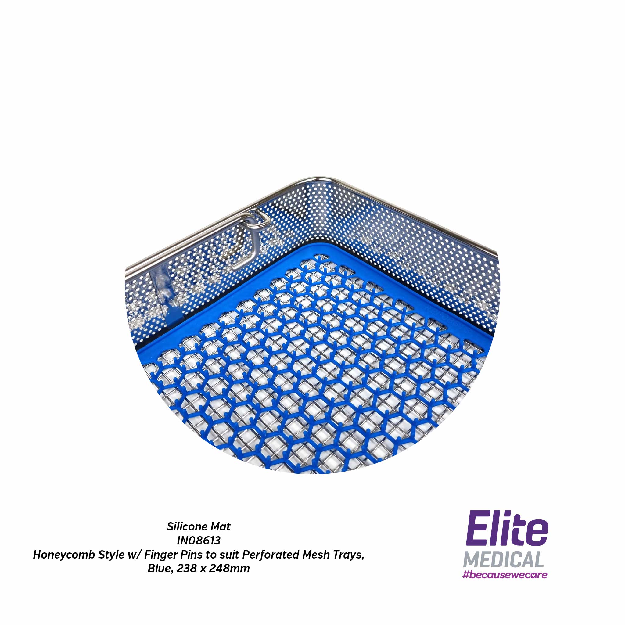 STERIS® Silicone Pin Mat (Honeycomb Style, Blue, 238 x 248mm) - Elite ...