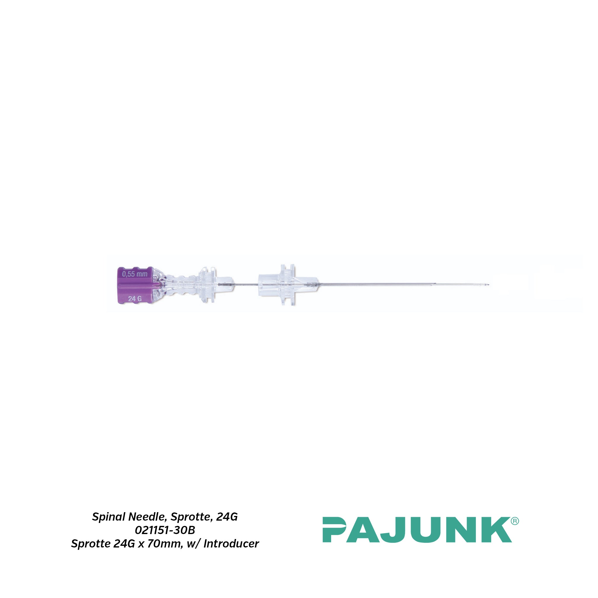 PAJUNK® Spinal Needle with Sprotte® Tip, 24G (70mm LGTH, with ...