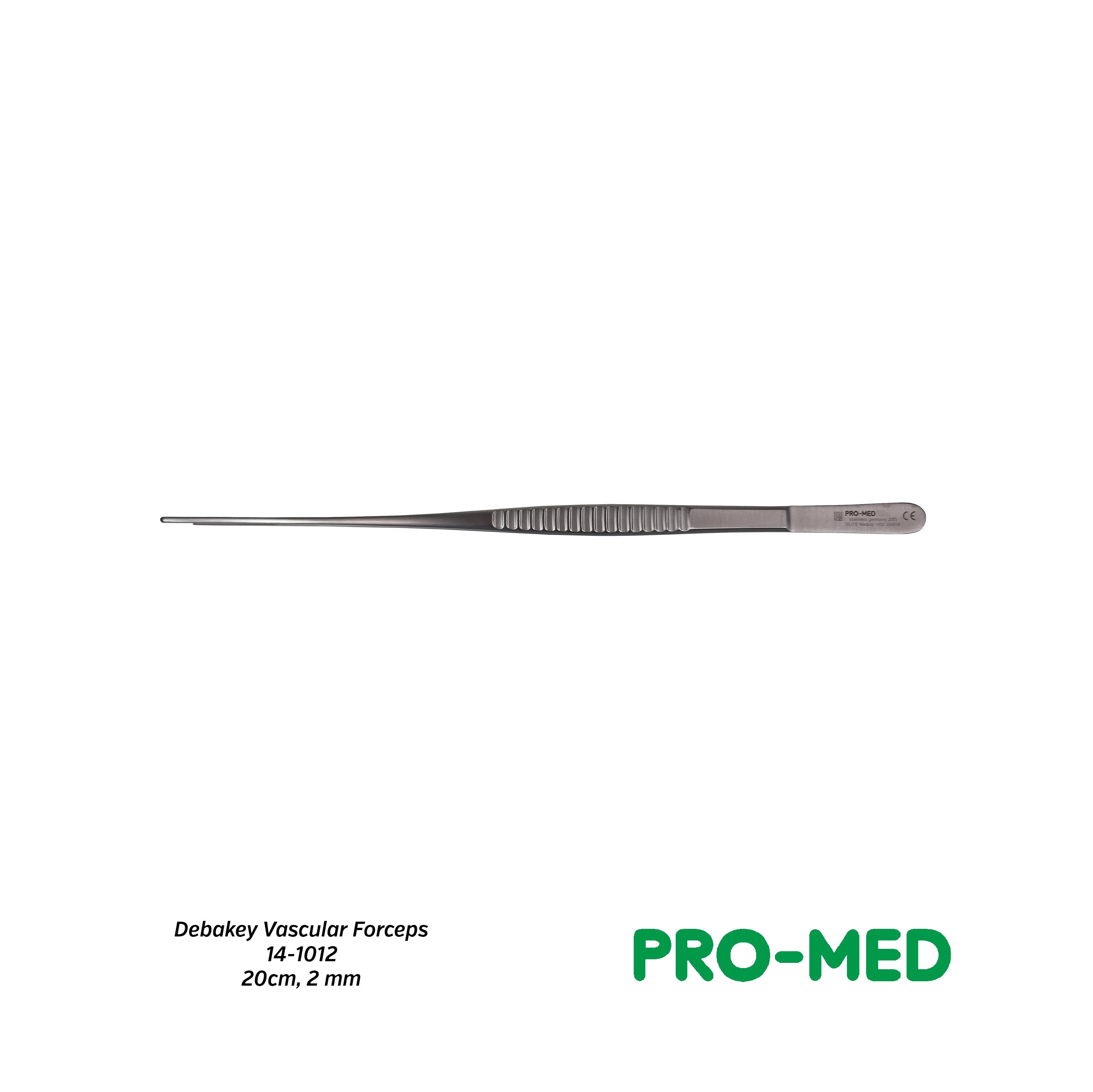 Pro-Med® Debakey Vascular Forceps (20cm, 2mm) - Elite Medical