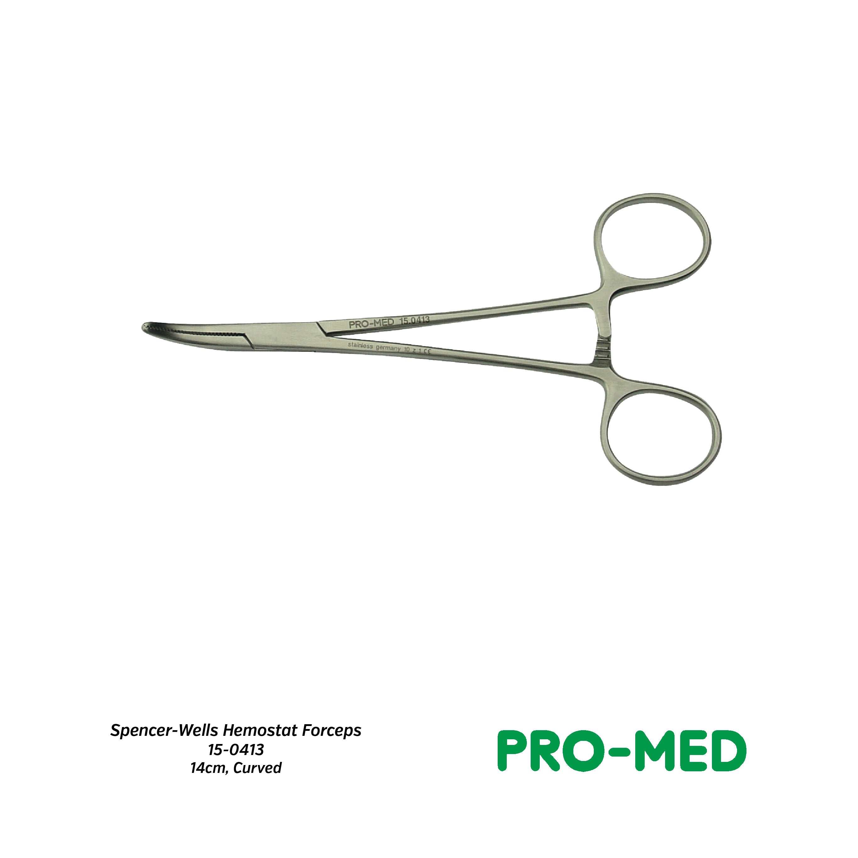 Pro-Med® Spencer-Wells Hemostat Forceps (14cm, Curved) - Elite Medical
