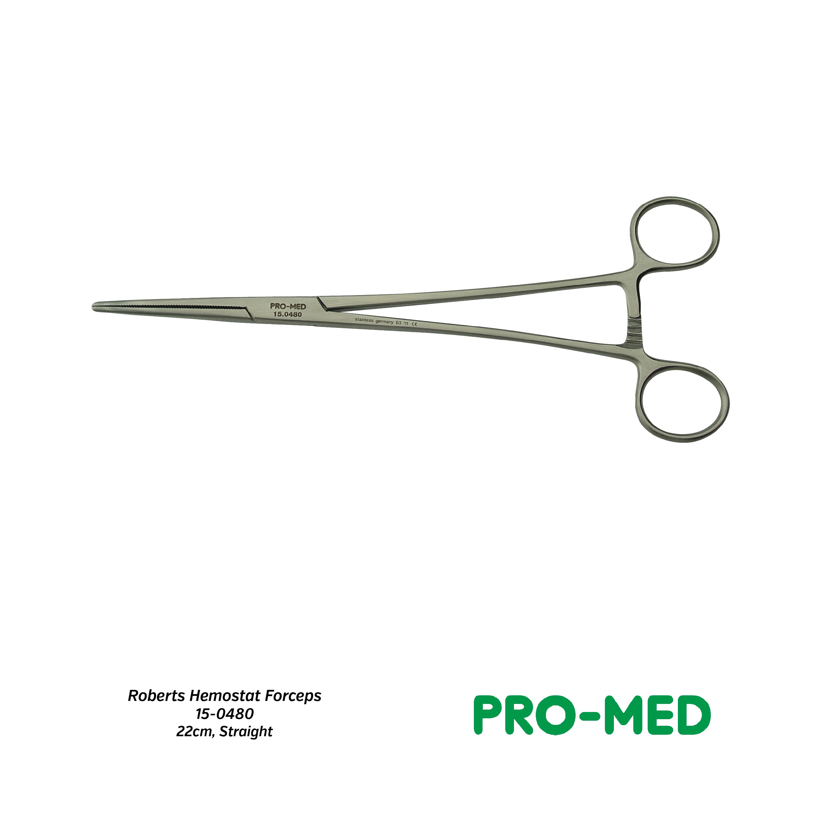 Pro-Med® Roberts Hemostat Forceps (22cm, Straight) - Elite Medical