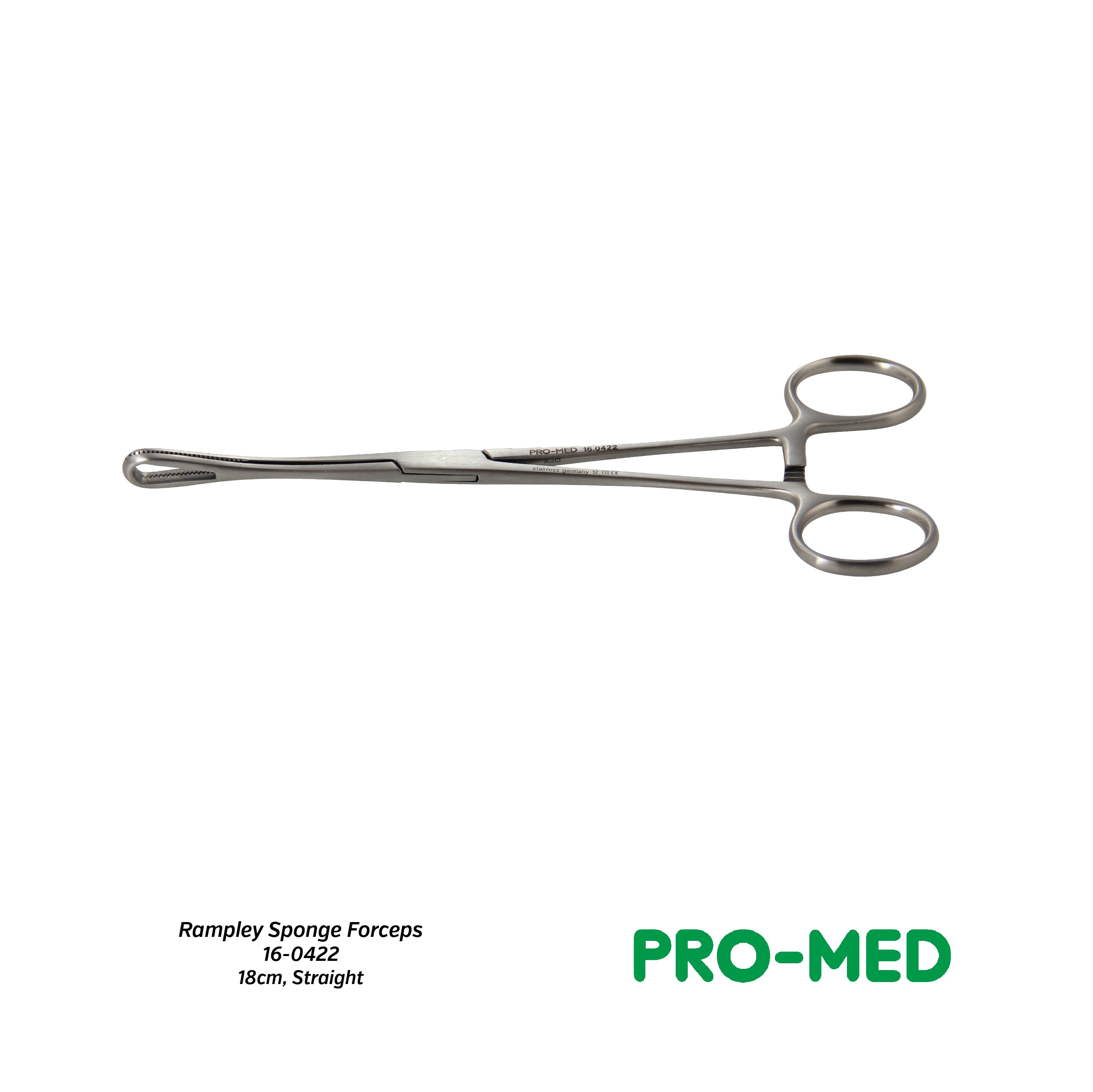 Pro-Med® Rampley Sponge Forceps (18cm, Straight) - Elite Medical