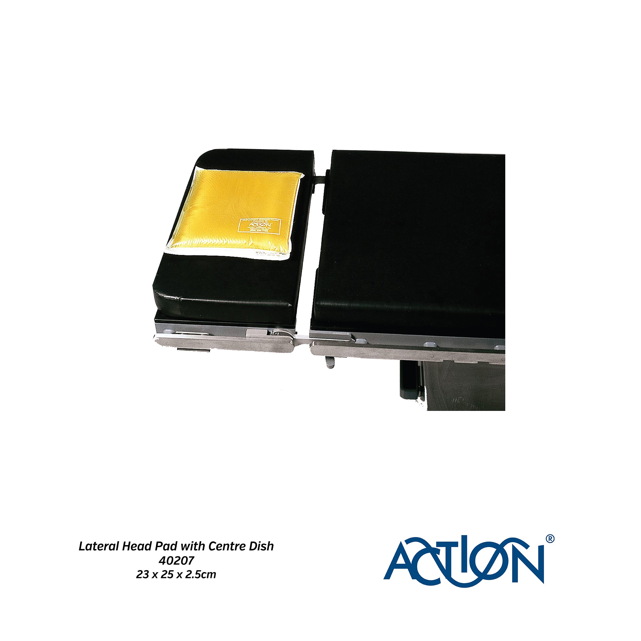 Action® Lateral Head Pad with Centre Dish (23 x 25 x 2.5cm) - Elite Medical