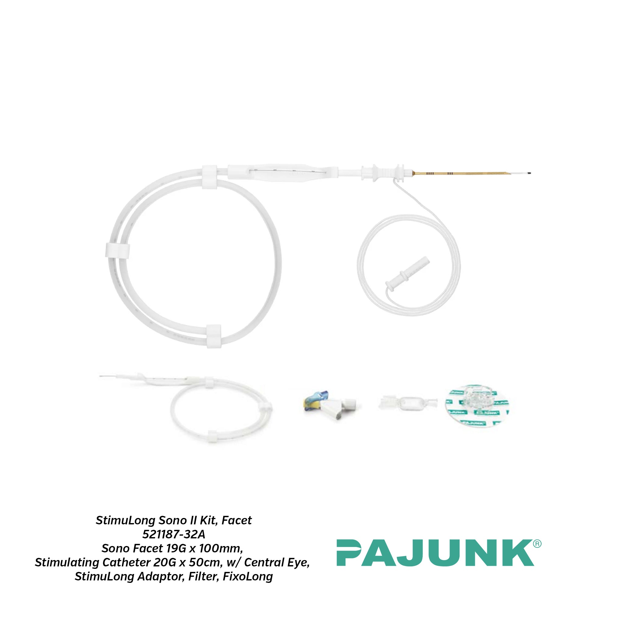 PAJUNK® StimuLong Sono II Kit with Facet Tip (100mm LGTH) - Elite Medical