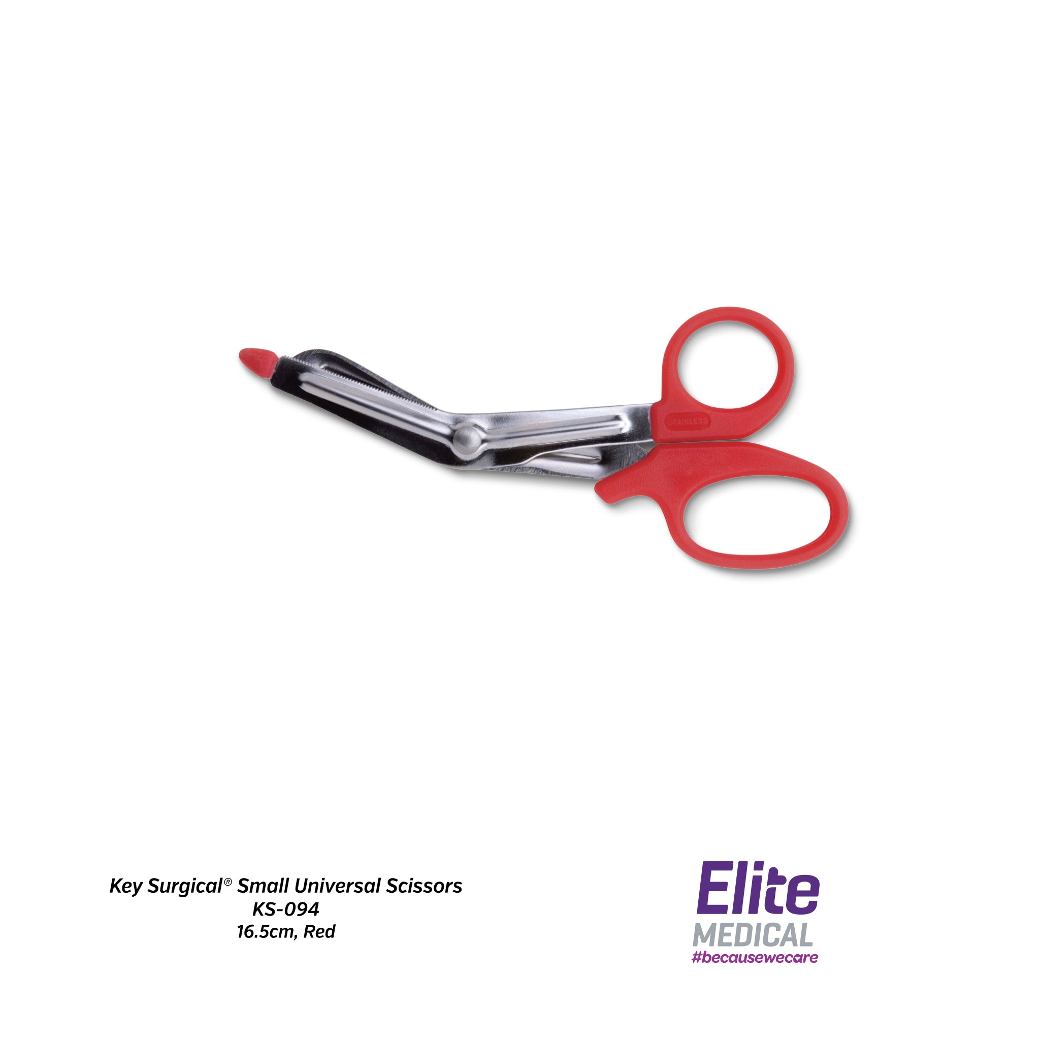 STERIS® Small Universal Scissors (16.5cm, Red) - Elite Medical