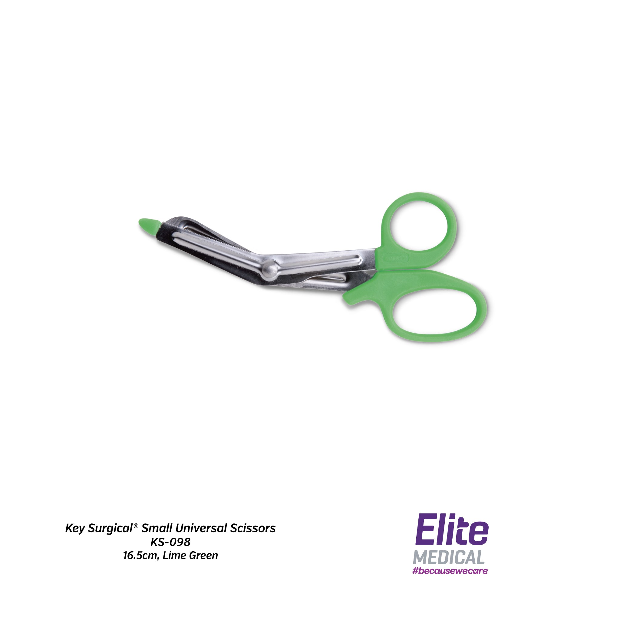 STERIS® Small Universal Scissors (16.5cm, Lime Green) - Elite Medical