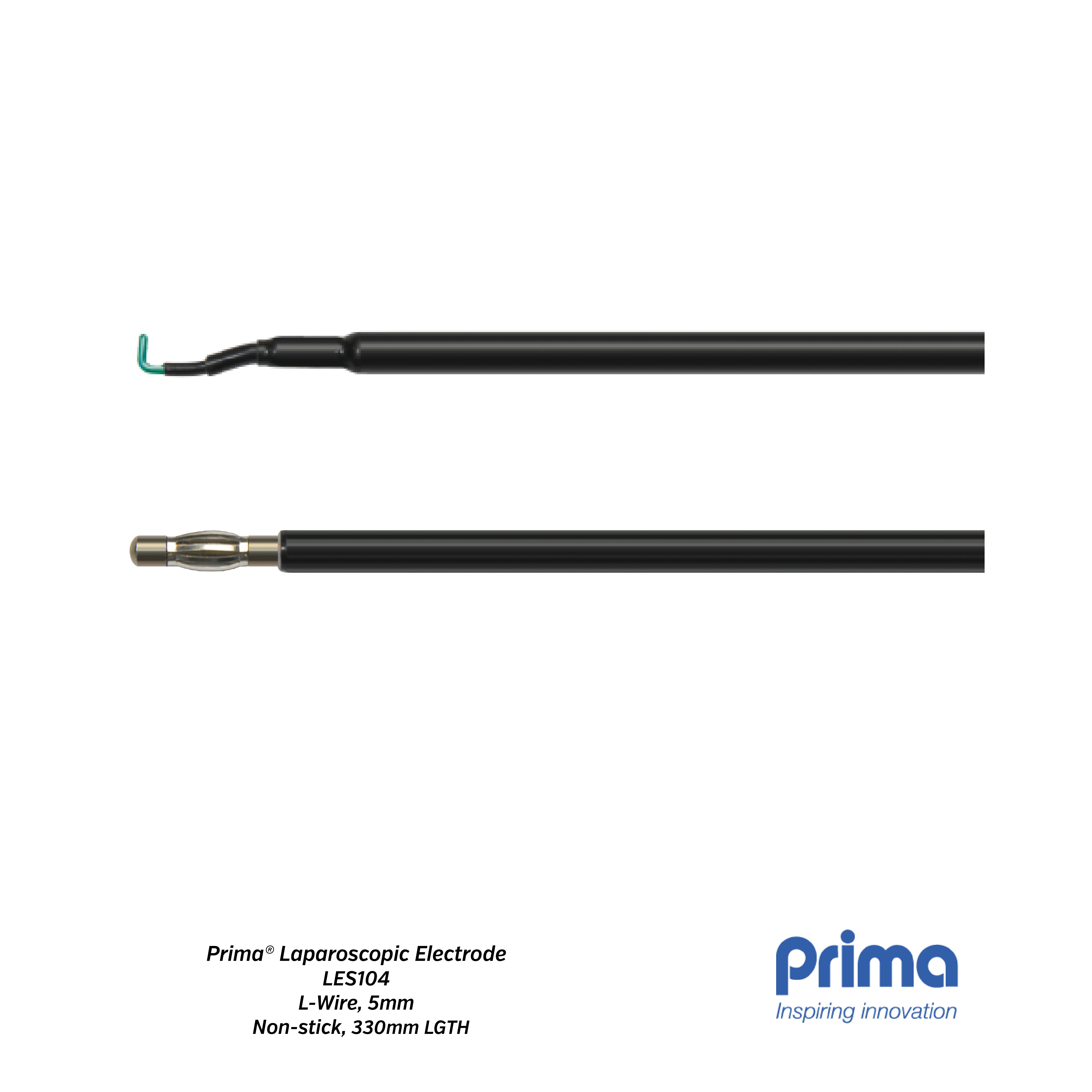 Prima® L-Wire Laparoscopic Electrode (Non-Stick, 330 x 5mm) - Elite Medical