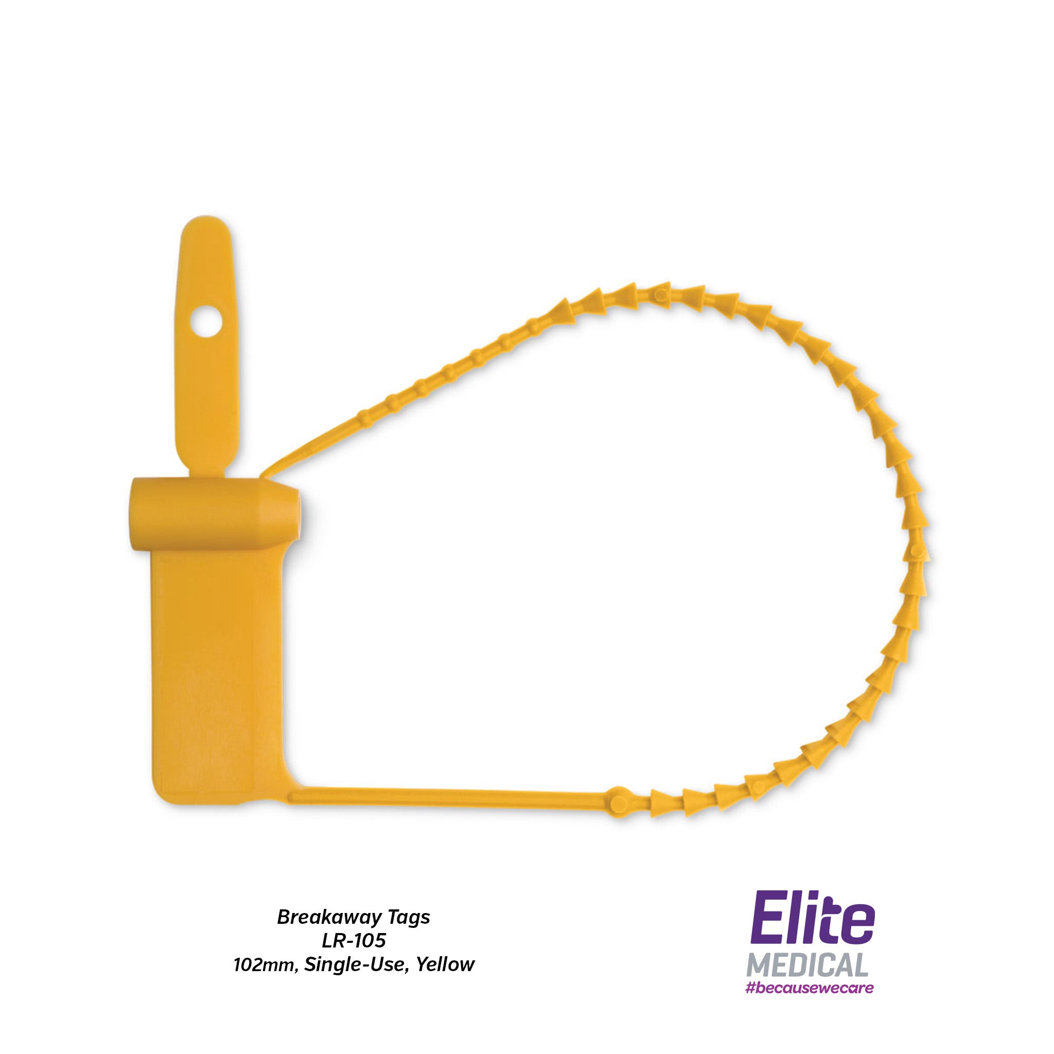 STERIS® Single-Use Breakaway Tags (140mm, Yellow) - Elite Medical
