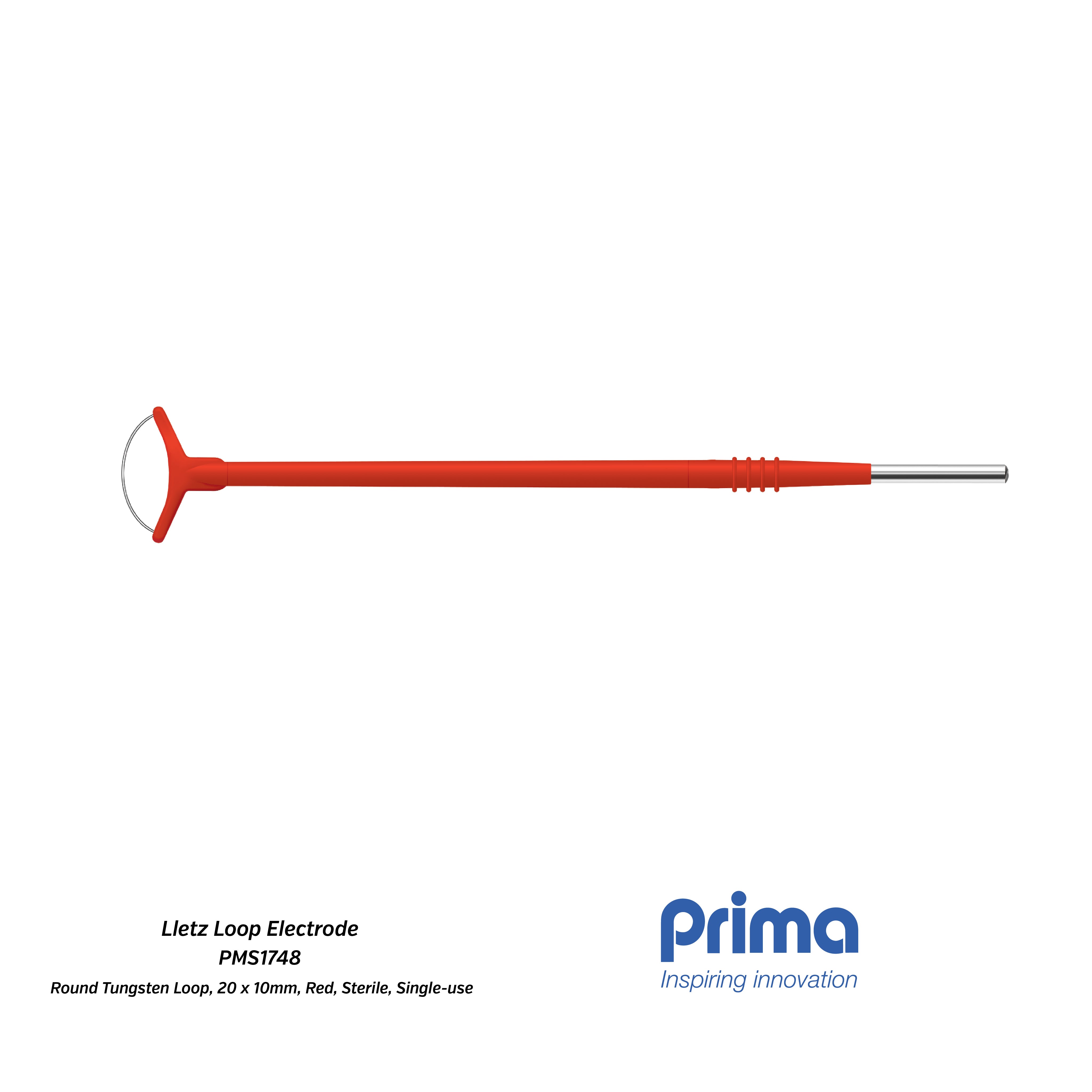 Prima® Lletz Loop Electrode (Round Tungsten Loop, 20 x 10mm, Red ...
